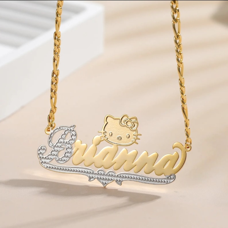 Hello Kitty Personalized Name Necklace - Etsy