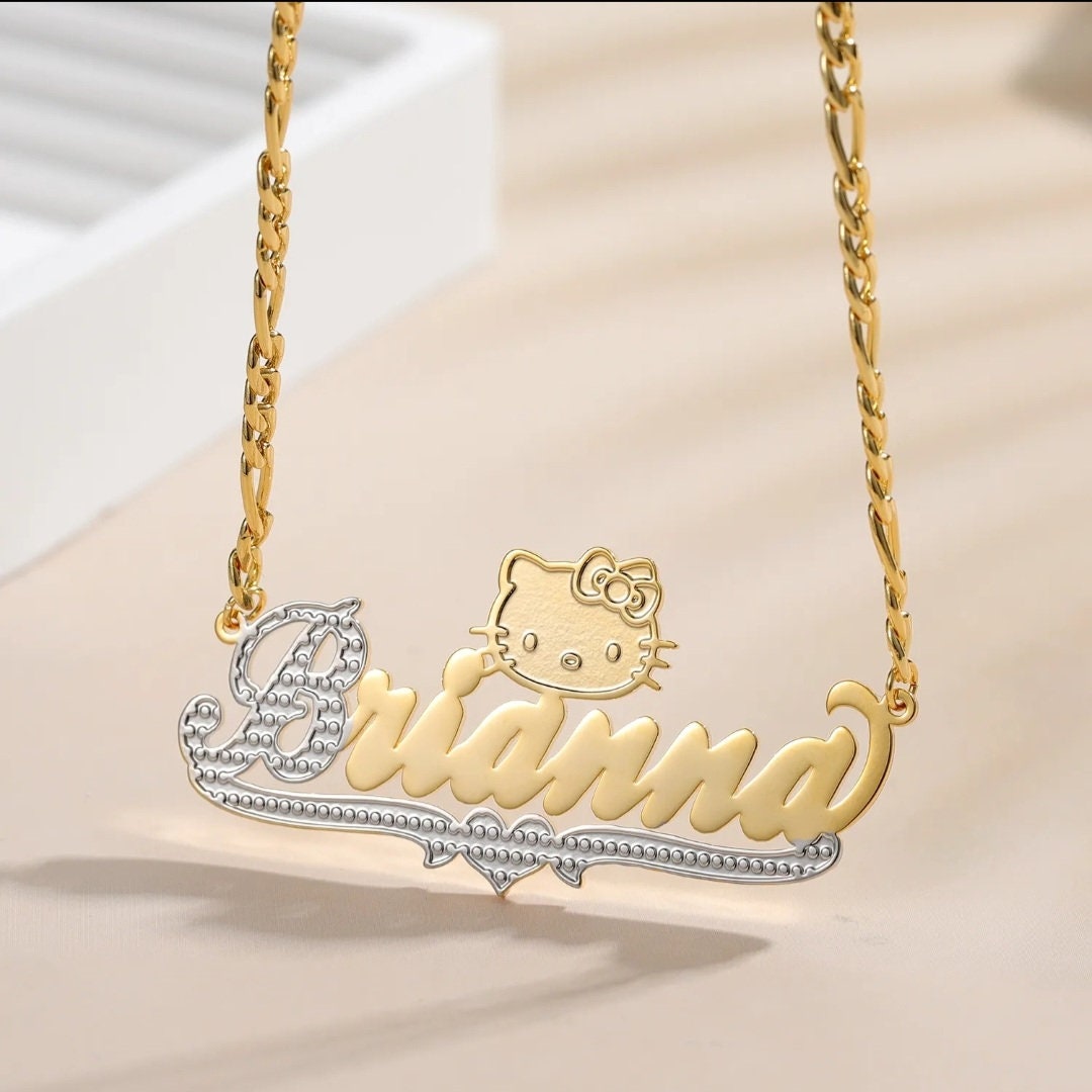 Hello Kitty Personalized Name Necklace - Etsy