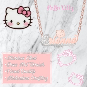 Hello Kitty Personalized Name Necklace - Etsy