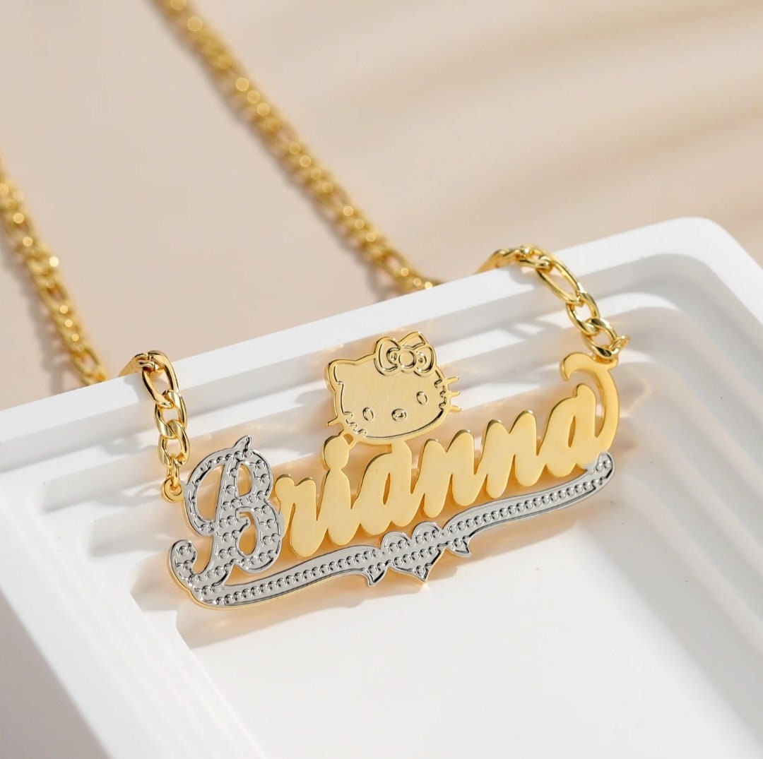 Hello Kitty Personalized Name Necklace - Etsy
