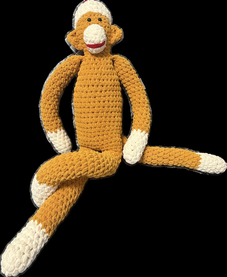 Sock Monkey (crochet) - Hugging Giant Monkey Toy for Kids (super Soft ...