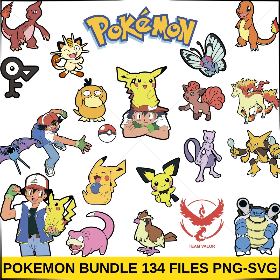Pokemon SVG Bundle for Cricut and Sublimation, Pokemon Cut Files ...