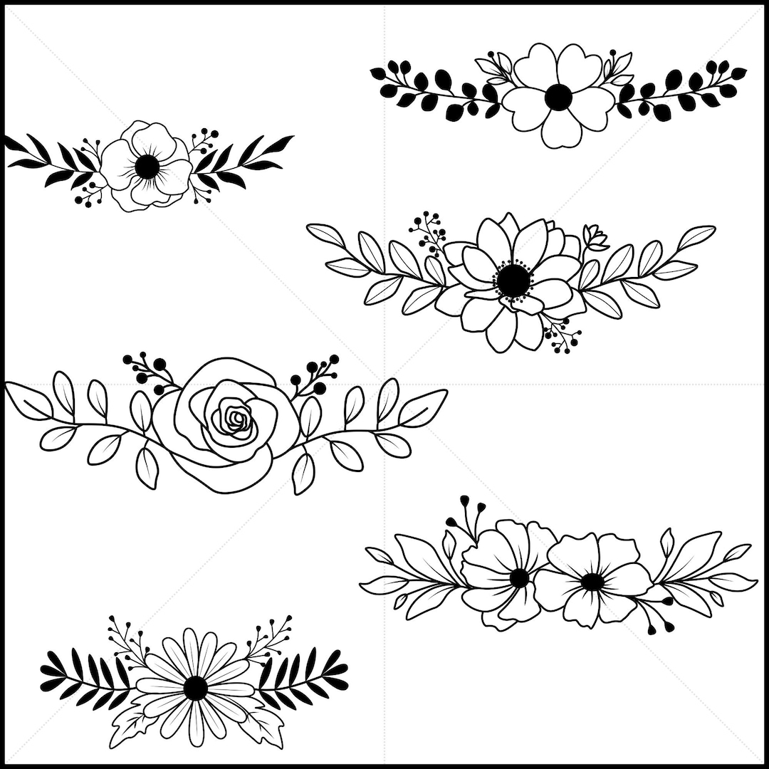 Flower Svg Bundle, Flower SVG, Floral Svg, Flower Svg Cut Files ...