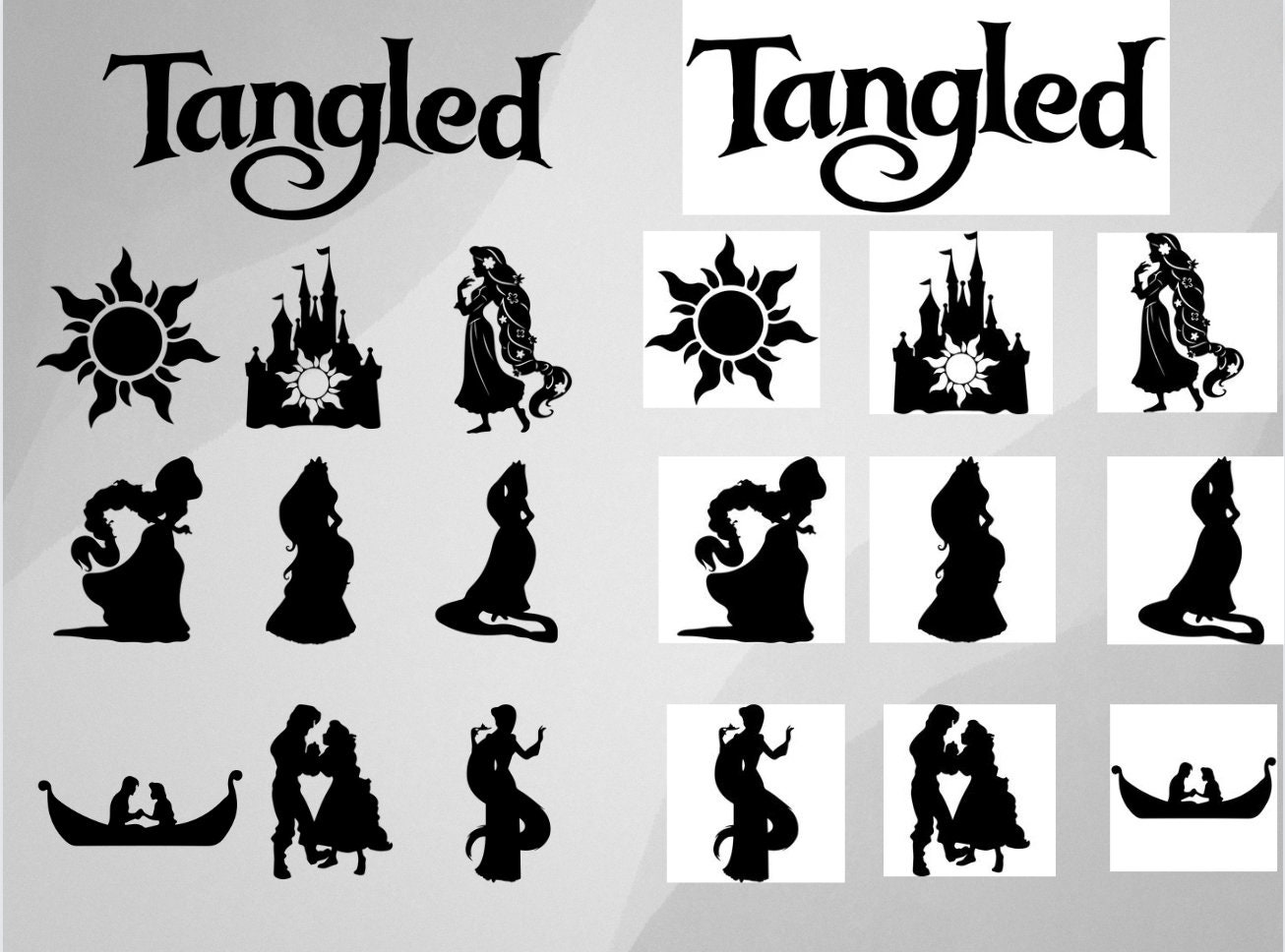 Rapunzel Svg Bundle, Tangled Boat and Castle Svg, Cutting Files ...
