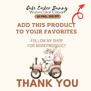 Cute Easter Bunny Clipart, Boho Bunny Clipart, Pastel Watercolor ...