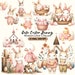 Cute Easter Bunny Clipart, Boho Bunny Clipart, Pastel Watercolor ...