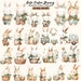 Cute Easter Bunny Clipart, Boho Bunny Clipart, Pastel Watercolor ...