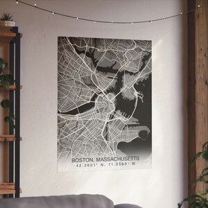 Boston Massachusetts Map Print Poster | Boston Massachusetts Map Print ...