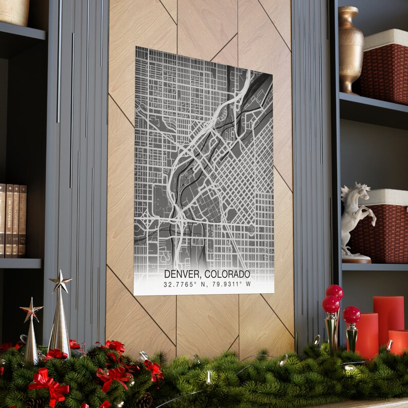 Denver Colorado Map Print Poster | Denver Colorado Map Print Minimal ...