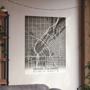 Denver Colorado Map Print Poster | Denver Colorado Map Print Minimal ...