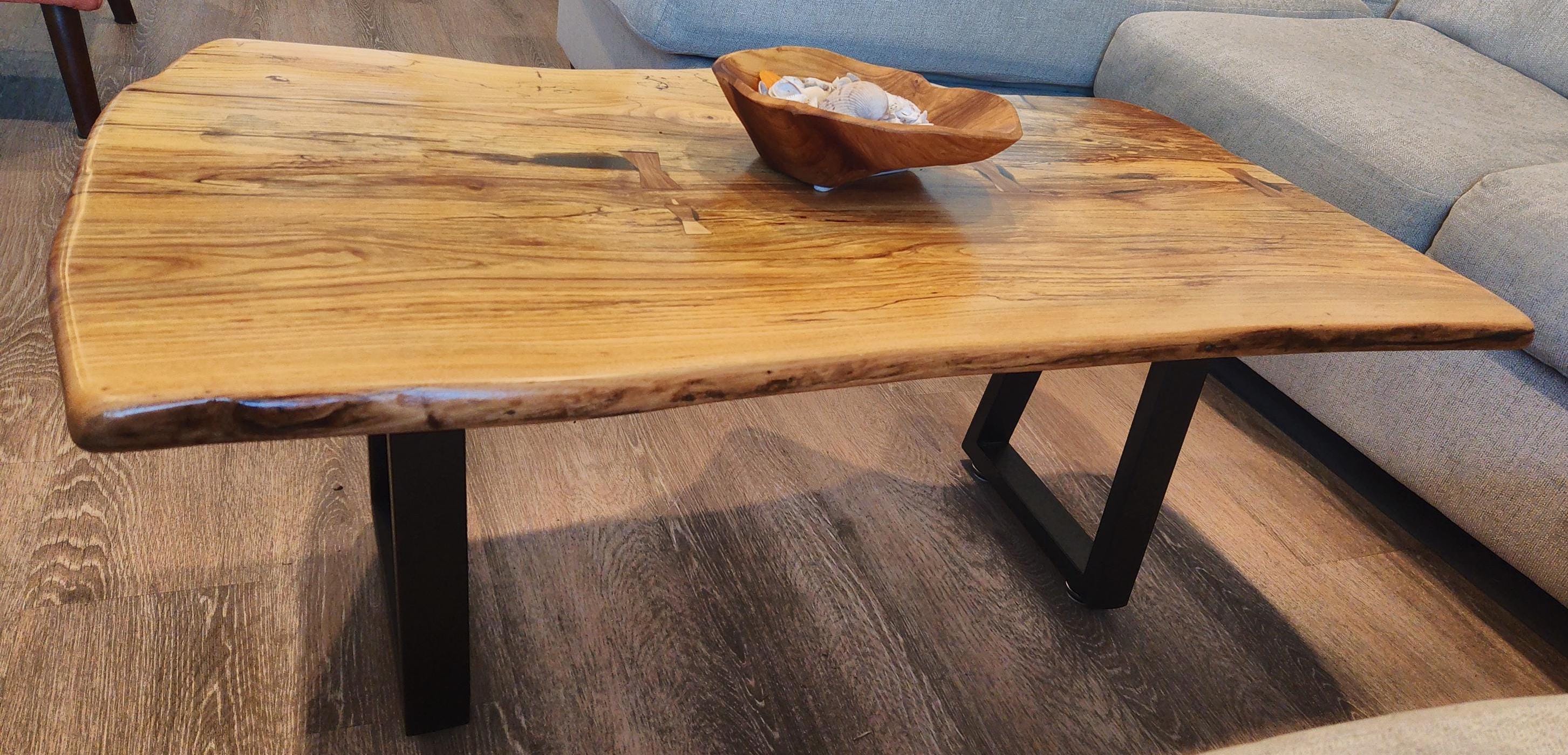 Live Edge Coffee Table - MADE TO ORDER - Metal Legs, Select Your Wood ...