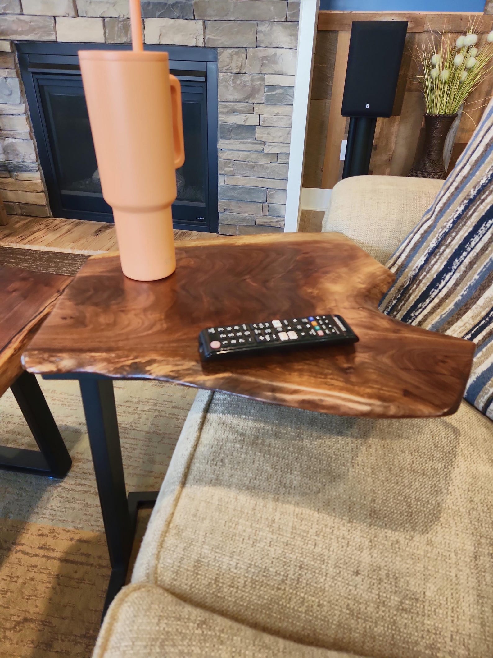 C Shaped Side Table - Black Walnut, C Table, End Table, Side Table ...