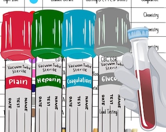 Order of Draw Printable Worksheet, Digital Phlebotomy Worksheet, CLSI ...