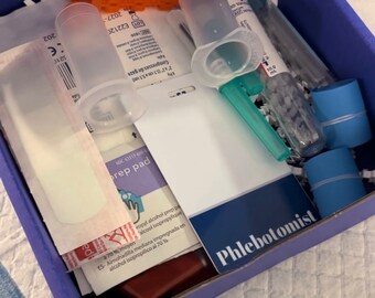 Big Phlebotomy Practice Kit Butterfly Needle Order of Draw Phlebotomy ...