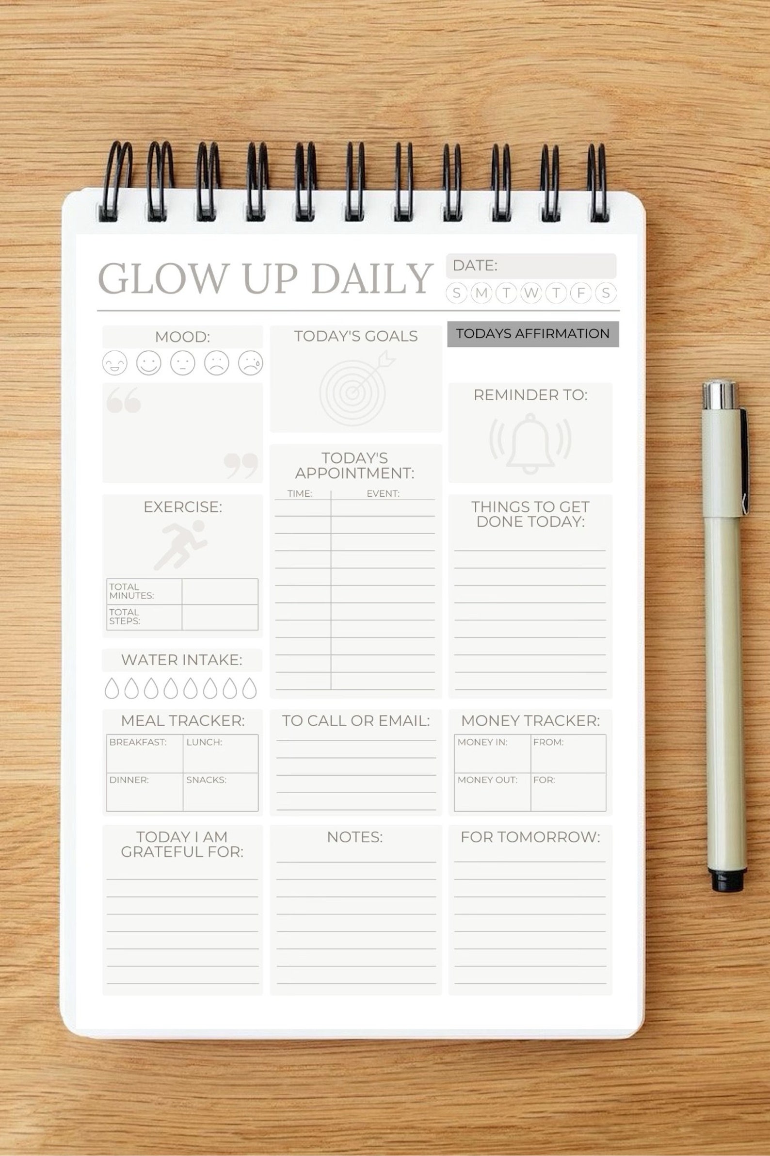Daily Productivity Planner, Instant Download, Printable Planner - Etsy