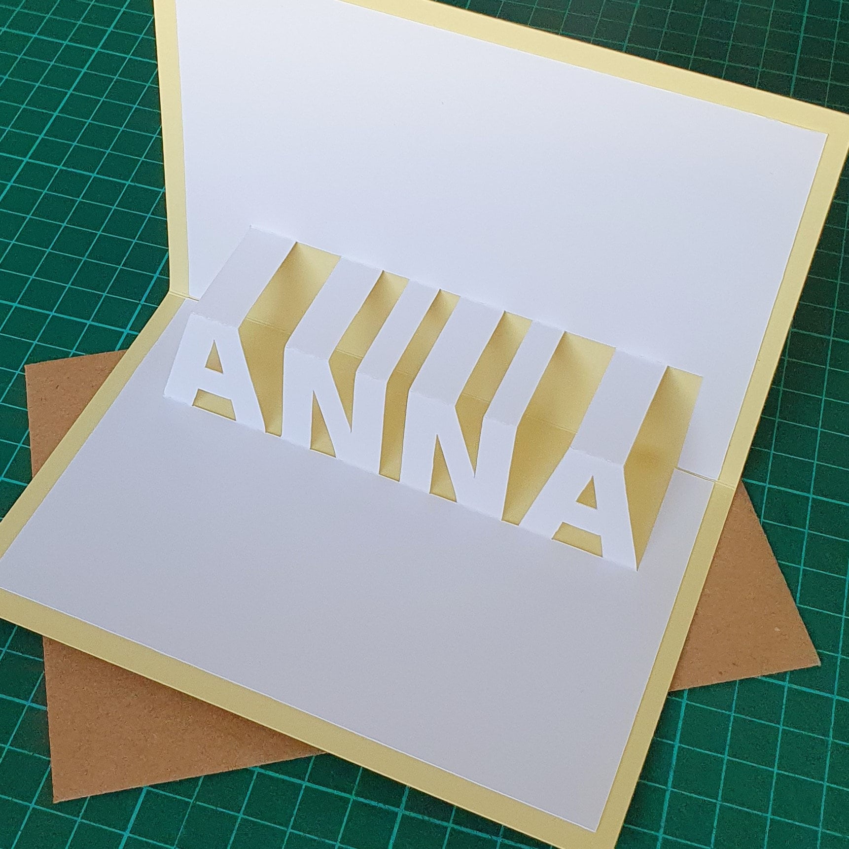 Anna Name Printable Pop-up Card Design - DIY Kirigami Template Kit as ...