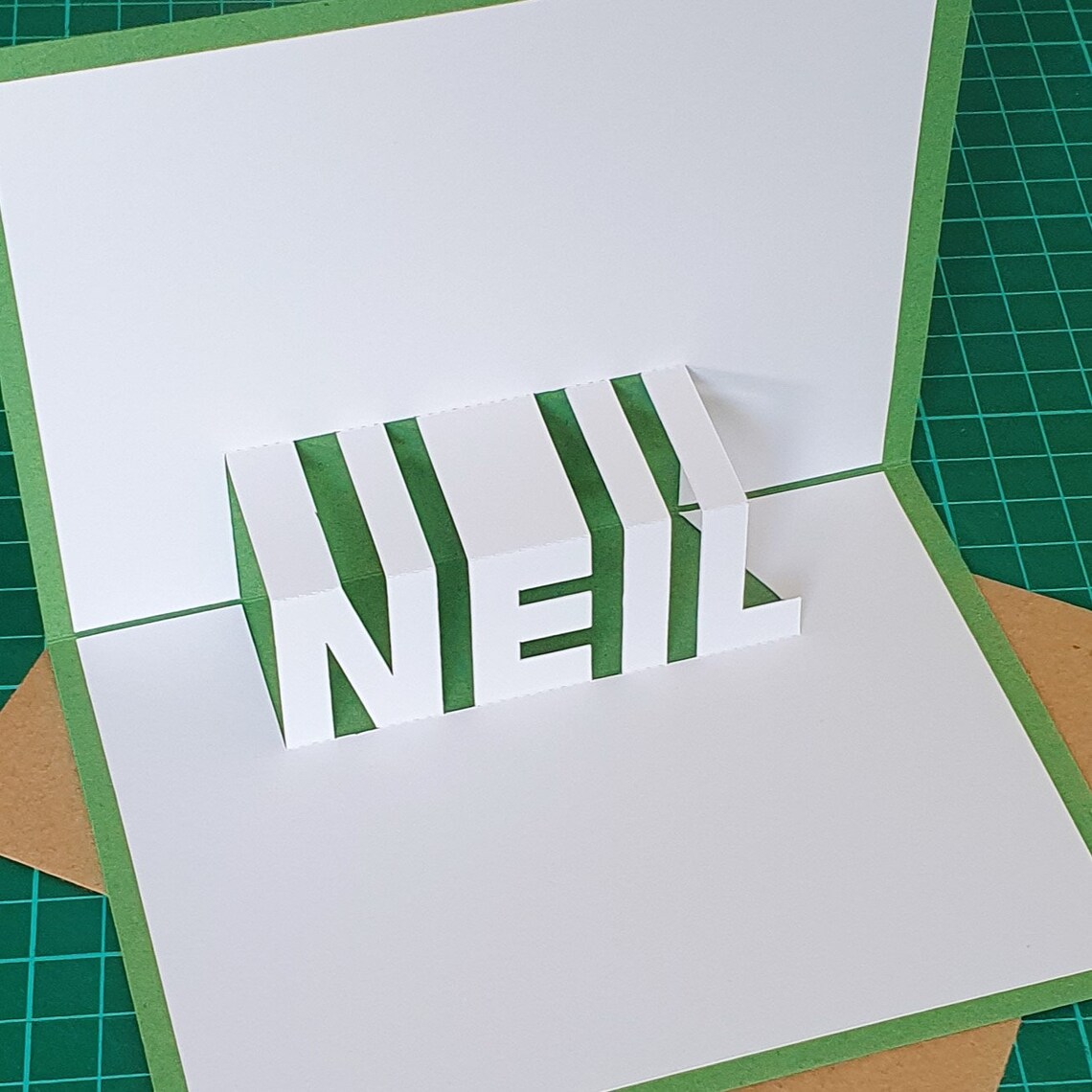 Neil Name Printable Pop-up Card Design - DIY Kirigami Template Kit as ...
