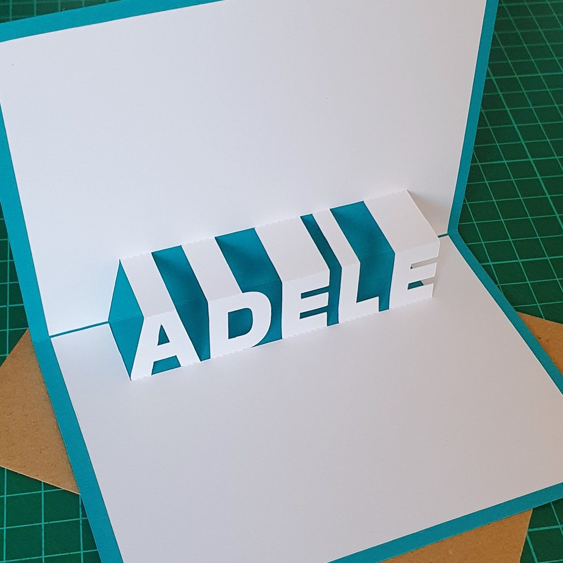 Adele Name Printable Pop-up Card Design - DIY Kirigami Template Kit as ...