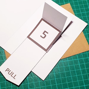 Waterfall Pull Tab Pop-up Card Mechanism - DIY Pop-up Card Template as ...