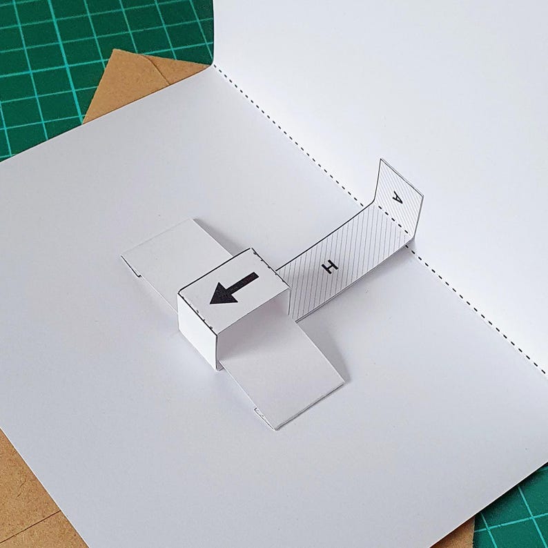 Inverse Movement Printable Pop-up Card Mechanism - DIY Pop-up Card ...