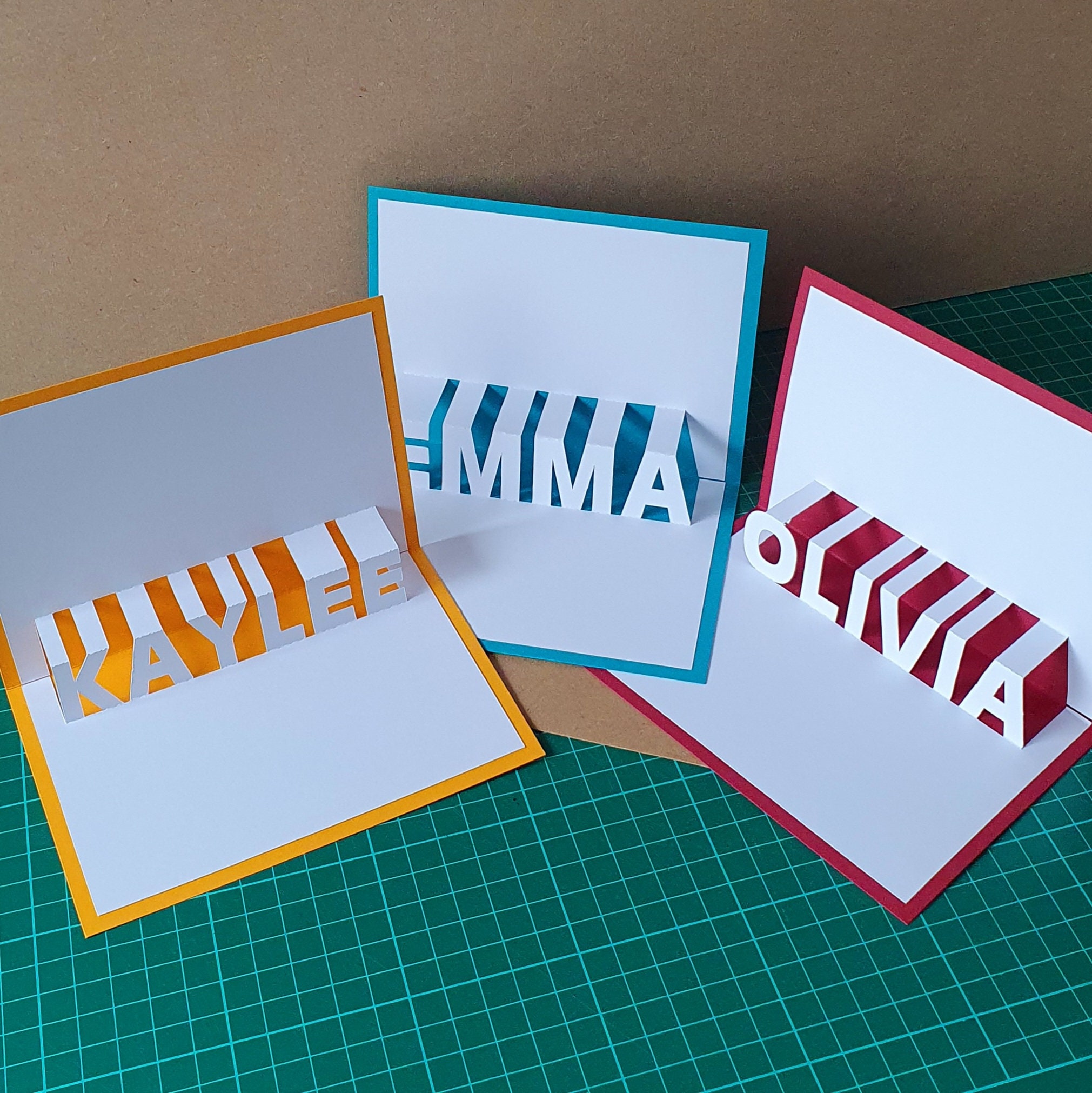 Gabriella Name Printable Pop-up Card Design - DIY Kirigami Template Kit ...