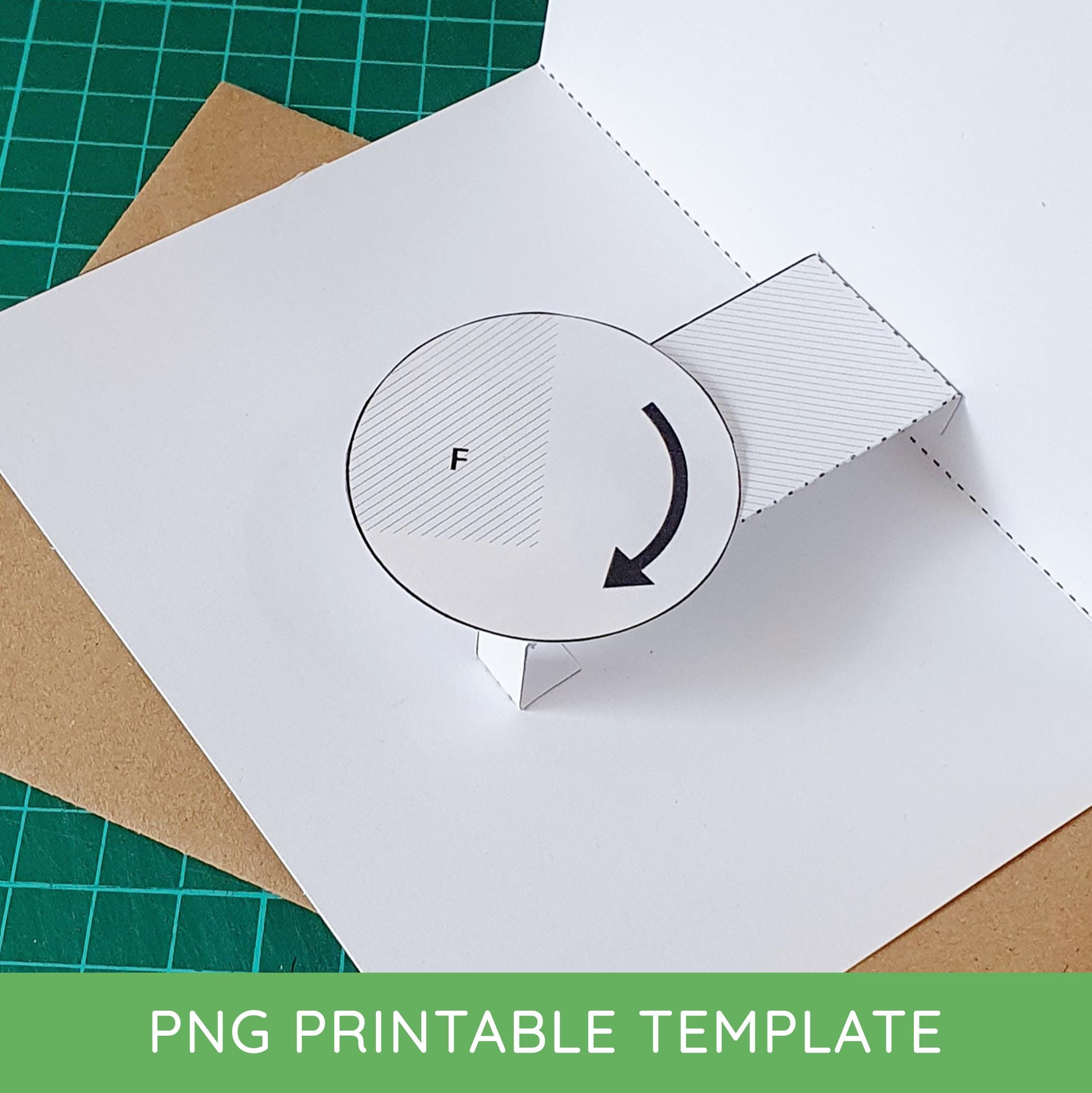 Side Rotation Printable Pop-up Card Mechanism - DIY Pop-up Card ...