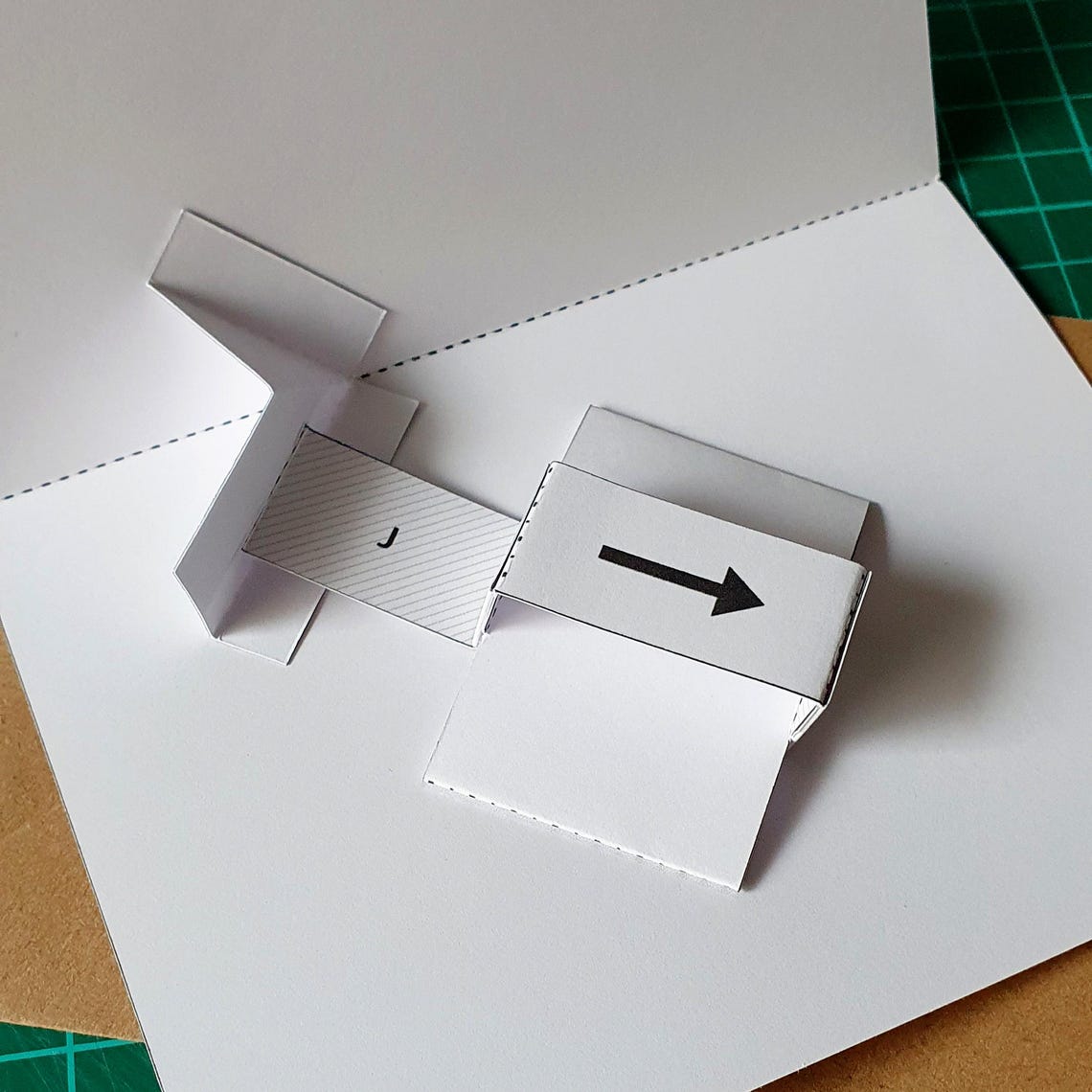 Outward Diagonal Movement Printable Pop-up Card Mechanism - DIY Pop-up ...