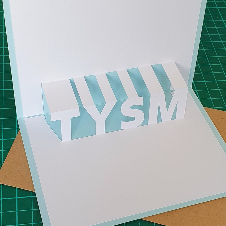Tysm Name Printable Pop-up Card Design - DIY Kirigami Template Kit as ...