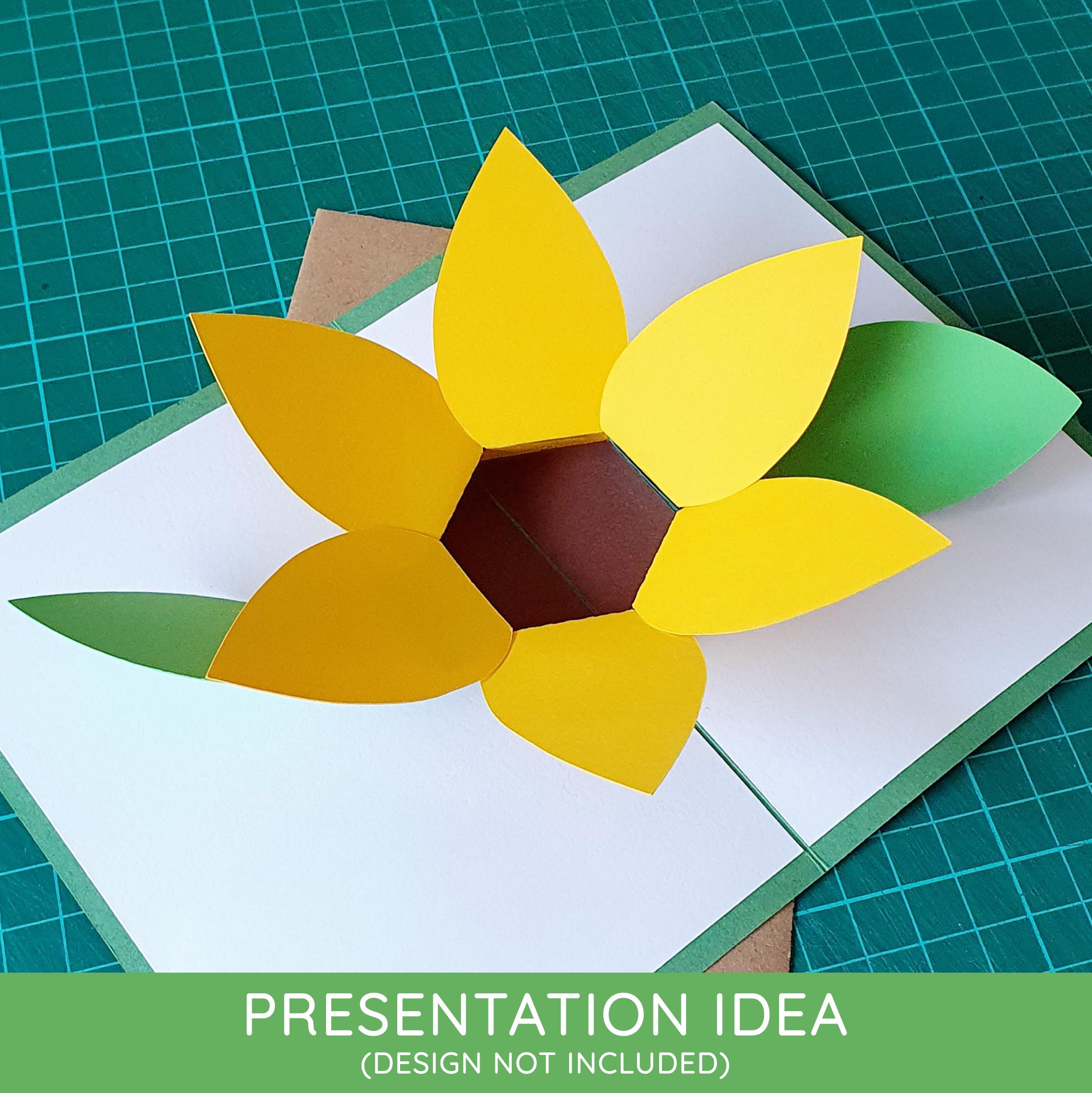Flower Printable Pop-up Card Mechanism - DIY Pop-up Card Template as ...