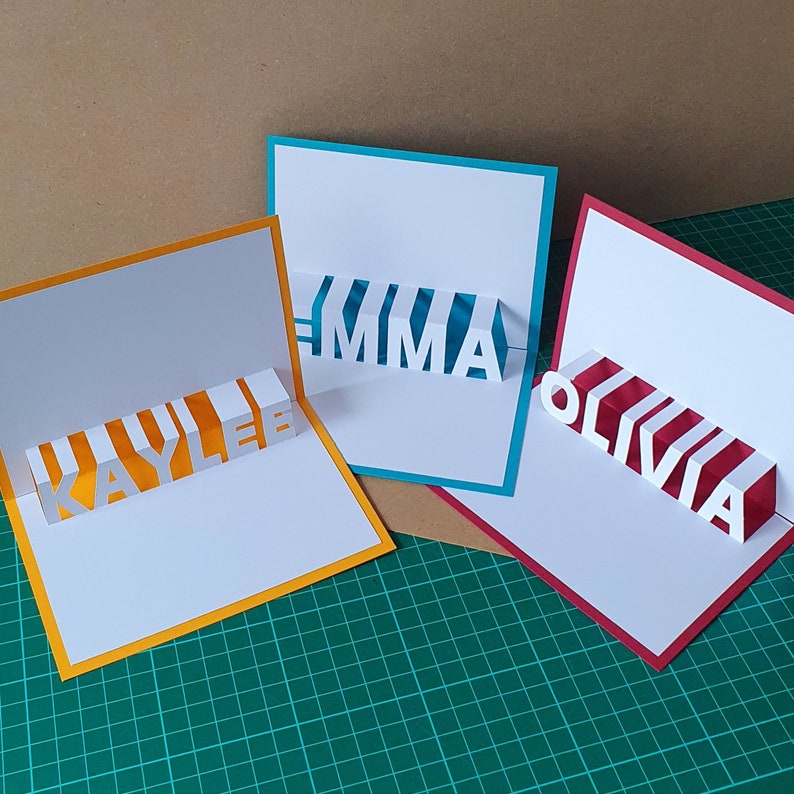 Paige Name Printable Pop-up Card Design - DIY Kirigami Template Kit as ...