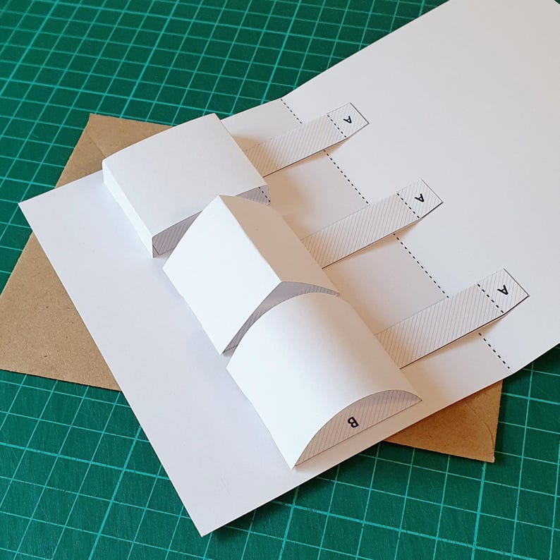 Side Shapes Printable Pop-up Card - DIY Pop-up Card Template as Digital ...