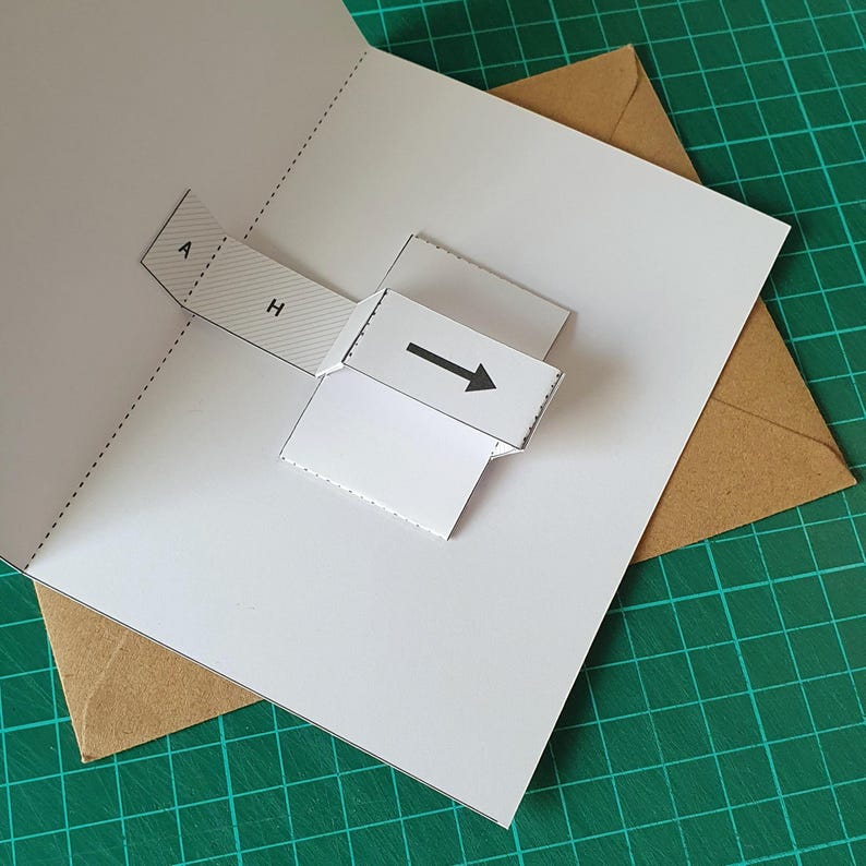 Inverse Movement Printable Pop-up Card Mechanism - DIY Pop-up Card ...