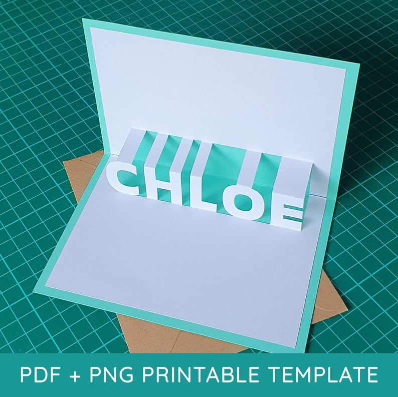 Chloe Name Printable Pop-up Card Design - DIY Kirigami Template Kit as ...