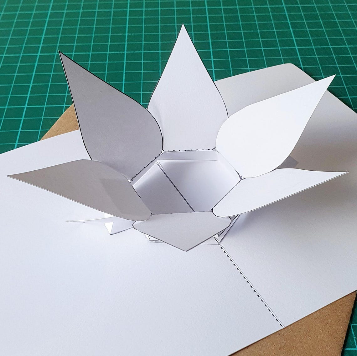 Flower Printable Pop-up Card Mechanism - DIY Pop-up Card Template as ...