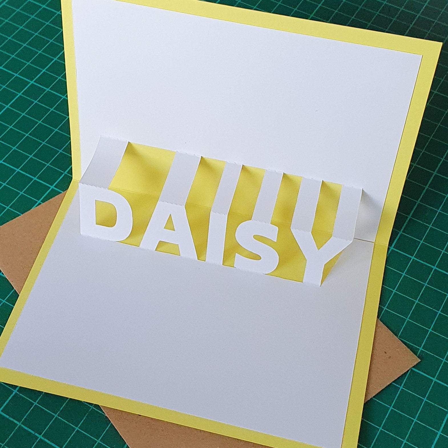 Daisy Name Printable Pop-up Card Design DIY Kirigami Template Kit as ...
