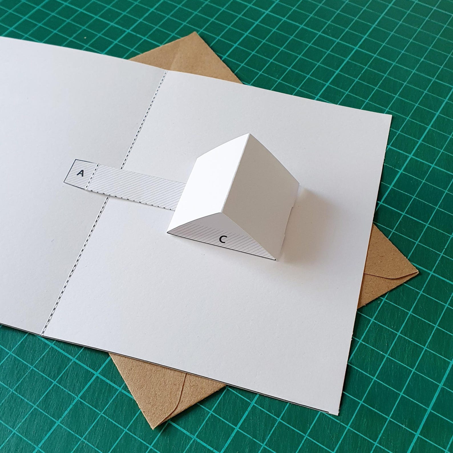 Side Shapes Printable Pop-up Card - DIY Pop-up Card Template as Digital ...