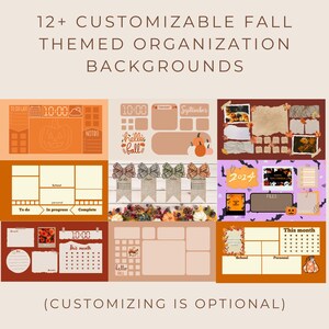 Customizable Desktop Organizing Wallpaper and Icon Set | Fall Theme ...