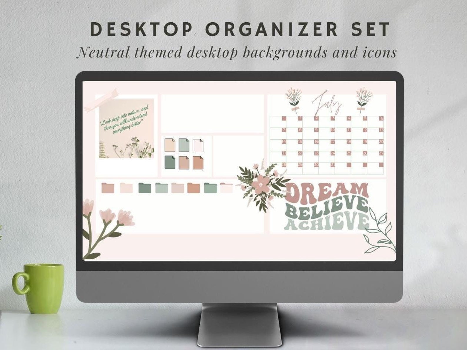 Desktop Organizing Backgrounds for Mac Ios / Aesthetic Elegant Natural ...