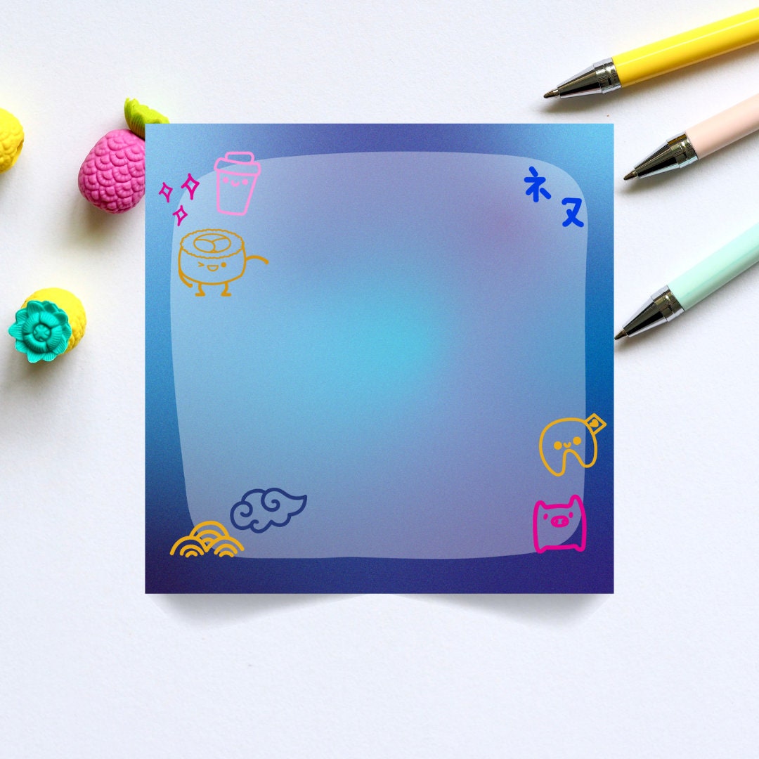 Printable Memo Pad, Kawaii Note, Cute Notepad Sheets, Teacher Notepad ...