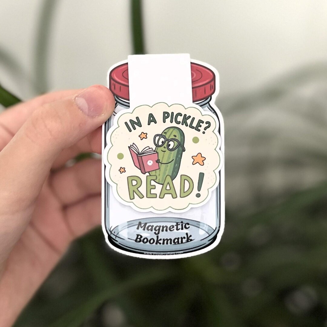 Pickle Magnetic Bookmark | Punny Reader Gift - Etsy