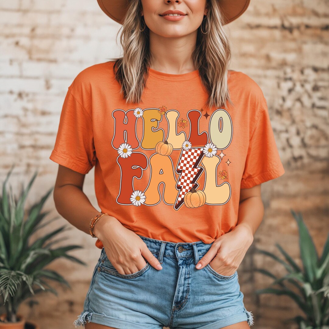 Hello Fall, Custom DTF, Ready for Press Heat Transfers, DTF Transfer ...