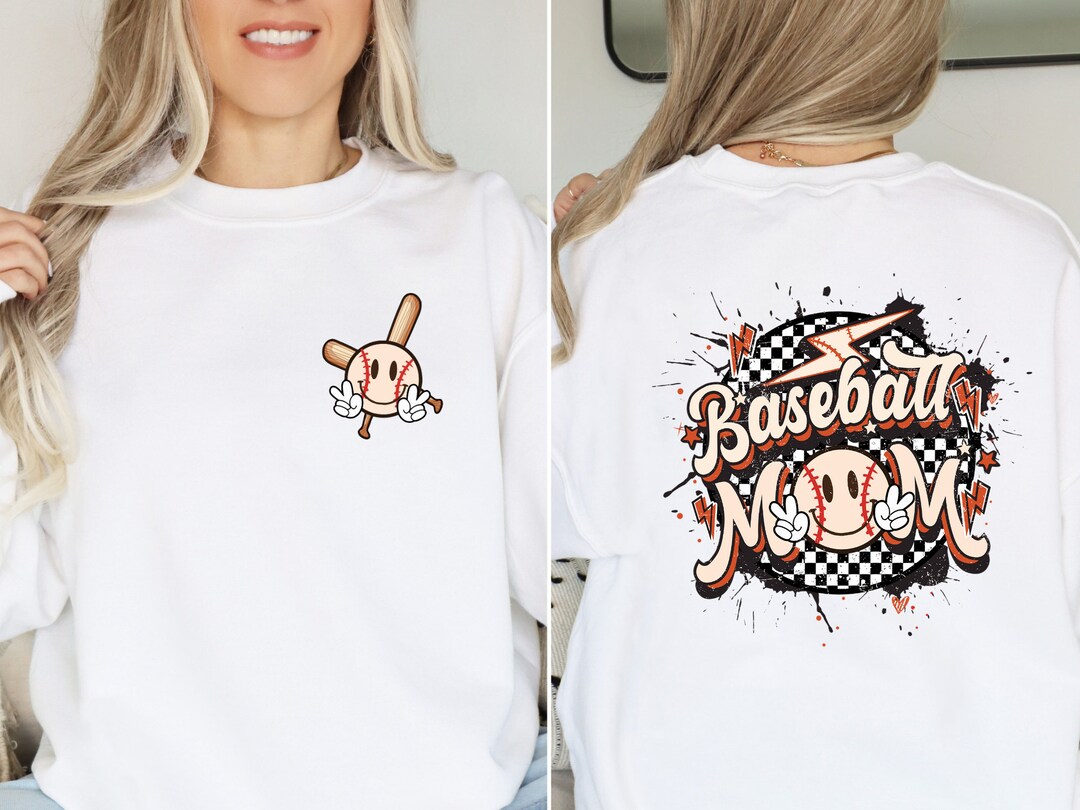 Baseball Mom, Smiley Face, Custom DTF, Ready for Press Heat Transfers ...