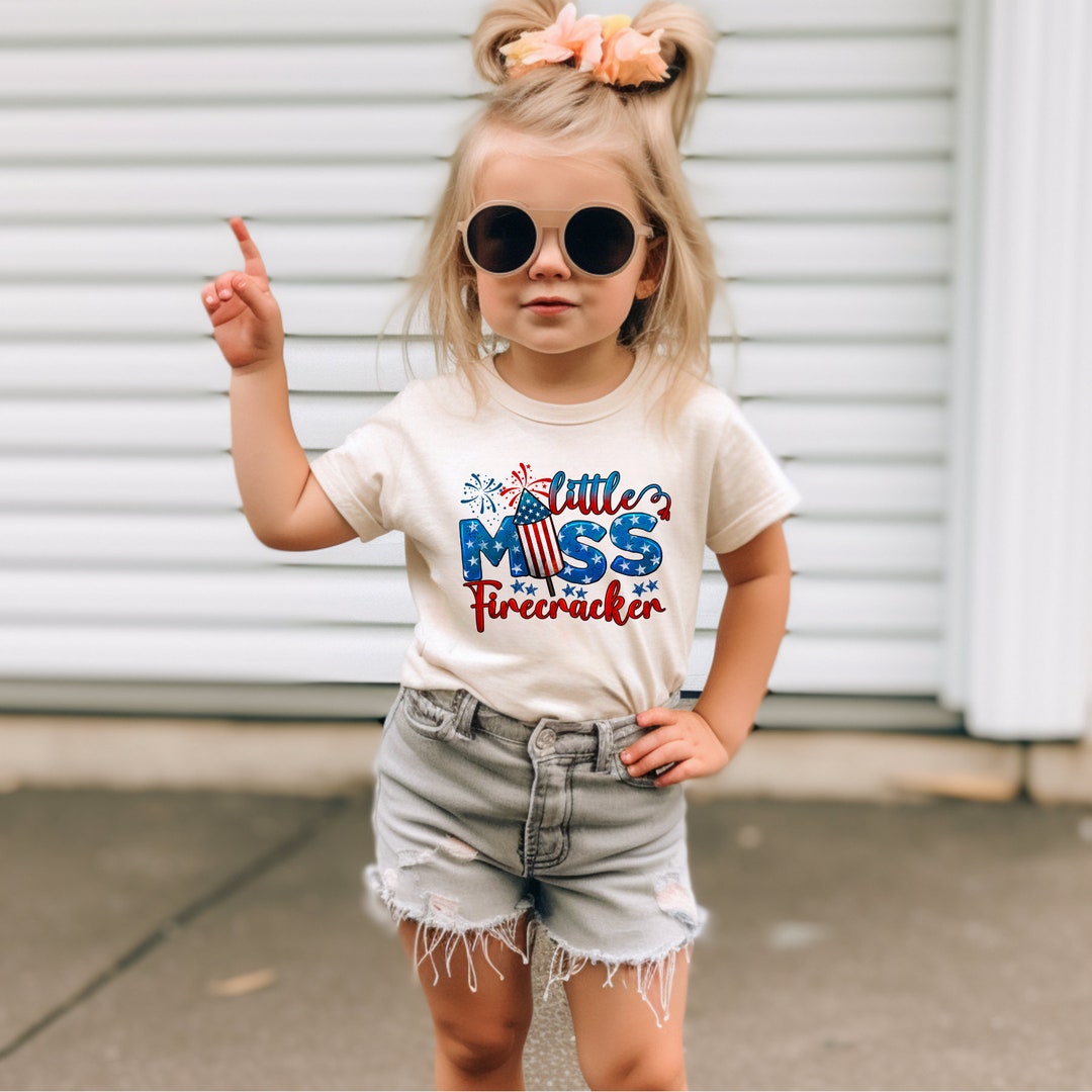 Little Miss Firecracker, Custom DTF, Ready for Press Heat Transfers ...