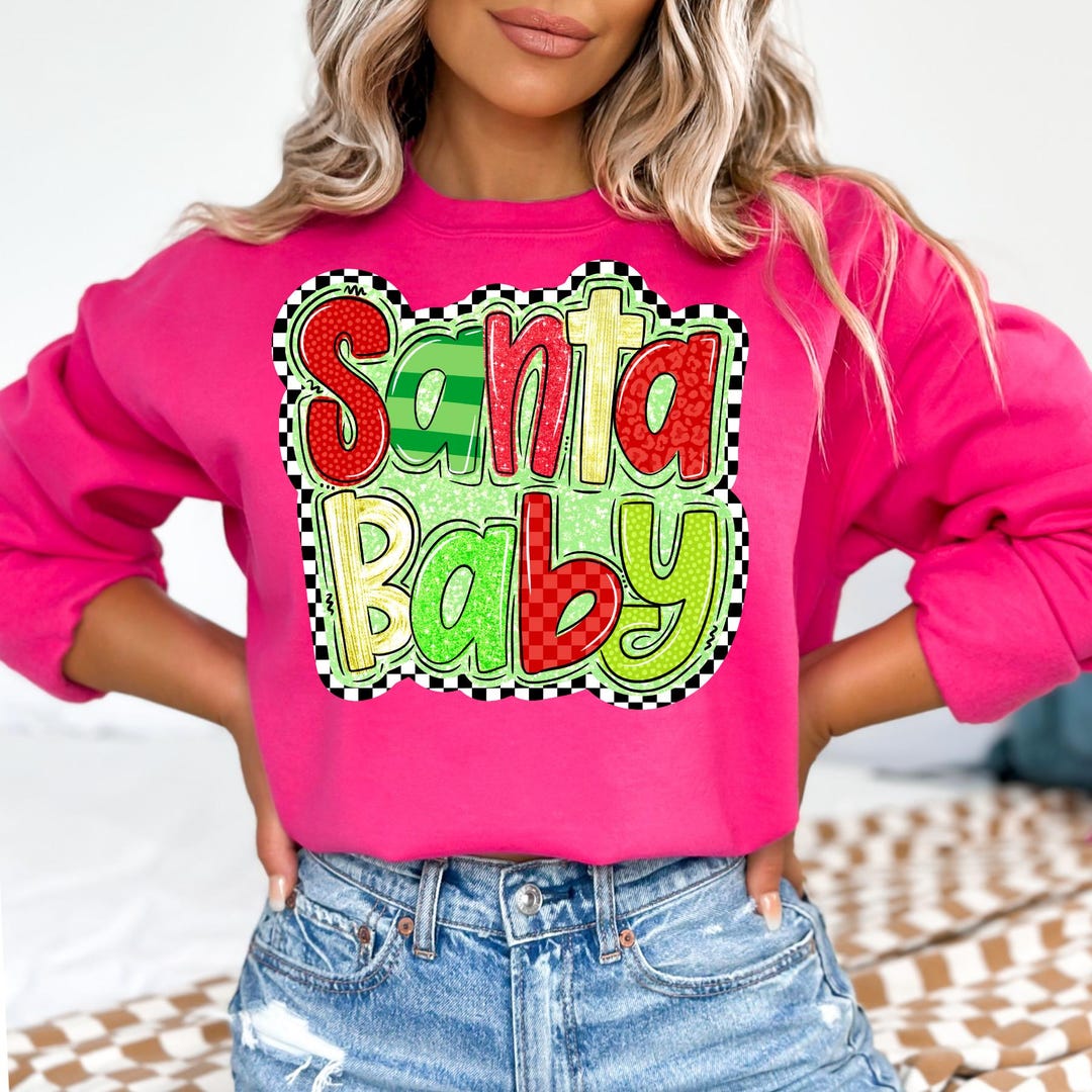 Santa Baby, Custom DTF, Ready for Press Heat Transfers, DTF Transfer ...