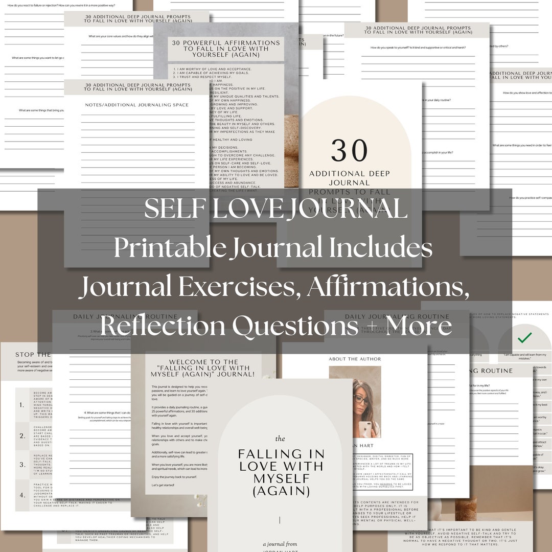 Self Love Journal Printable Journal Pages Self Help Journal How to Love ...