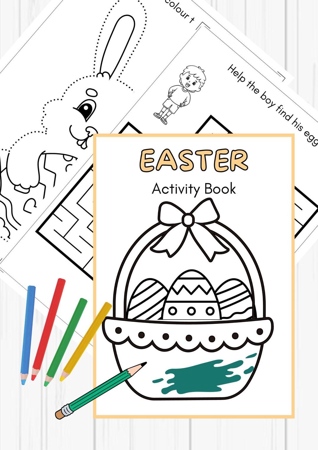 Easter Colouring Activity 20-page Booklet. - Etsy