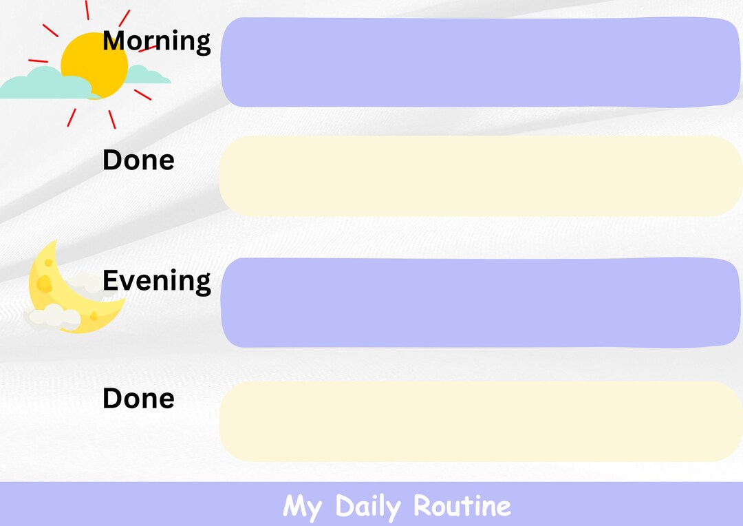 Daily Routine First/then Instructions - Etsy