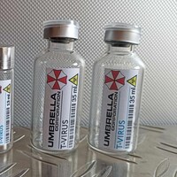 Umbrella Corporation Resident Evil Virus Parasites Fungus Vial Stickers ...