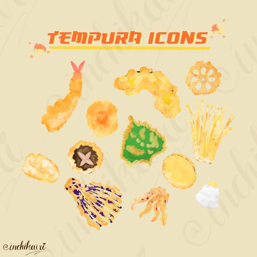 Tempura Icons digital Files - Etsy