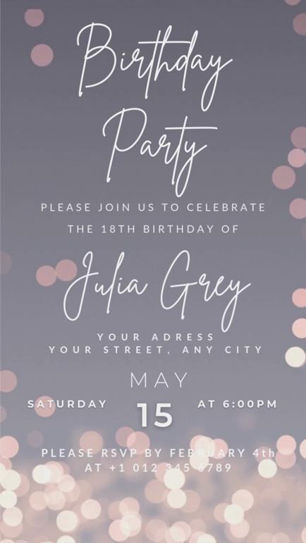 Birthday Animated Video Invitation - Canva Template! - Etsy